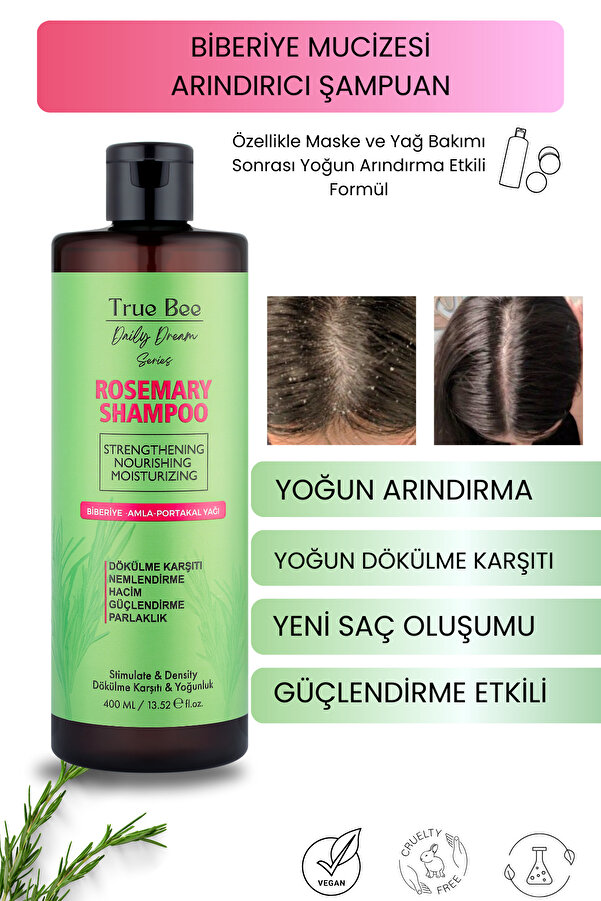 True Bee Daily Dream Series | Hair Root Strengthening Rosemary Shampoo ...