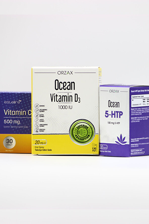 Ocean Vitamin D3 1000 Iu - Ocean 5-Htp - Vitamin C 500 Mg - Trendyol
