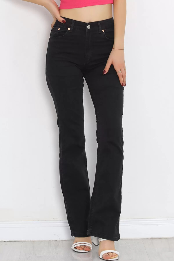 Wear Hype Dark Smoke Detailed Spanish Leg Jeans - Trendyol