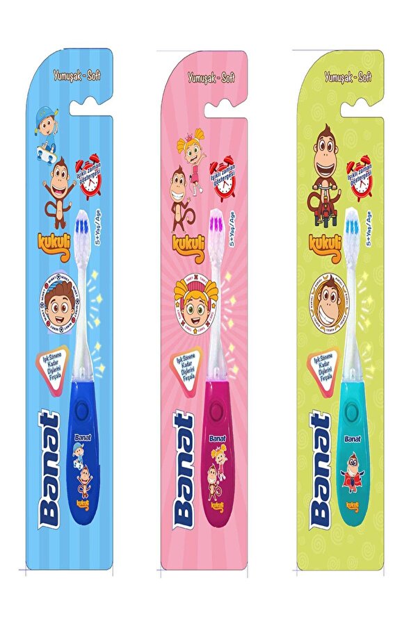 NEZADE STORE Luminous Kukuli Banat Children's Toothbrush - Trendyol
