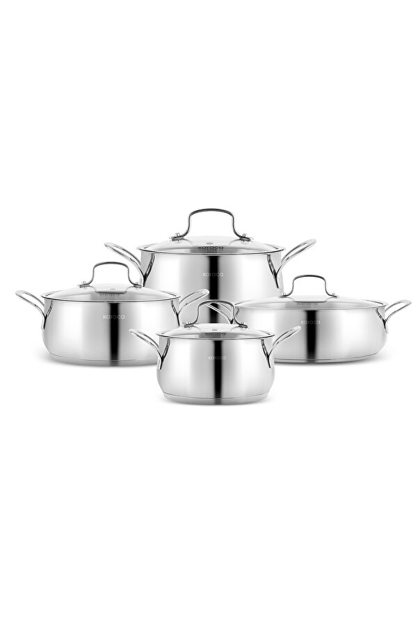 Karaca Arena 8 Piece Induction Base Steel Pot Set - Trendyol