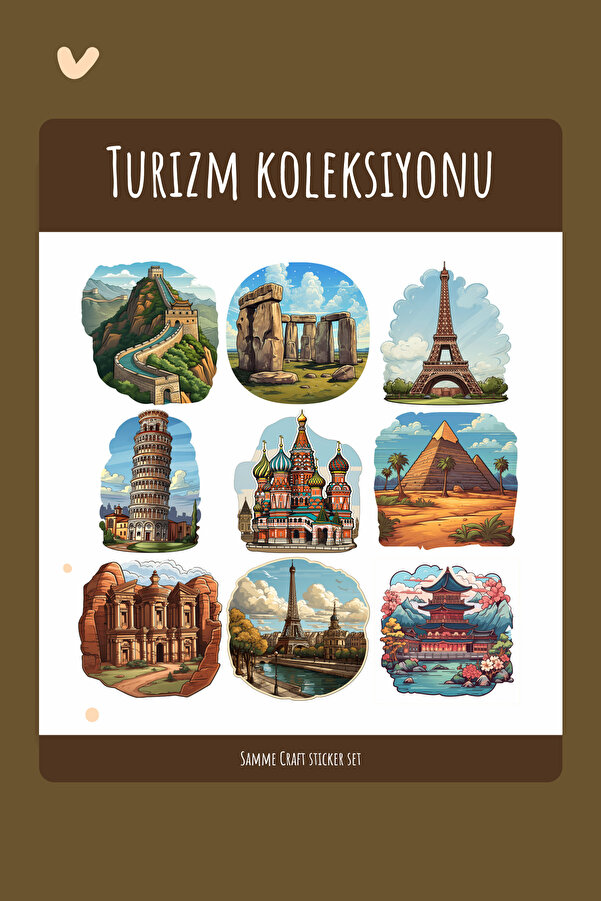 Sam Craft Sweet Tourist Attractions Sticker Set Bullet Journal Sticker ...