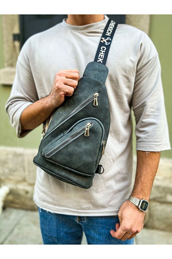 Butik Ch103 Astranite Men's Triangle Bag - Anthracite - Trendyol