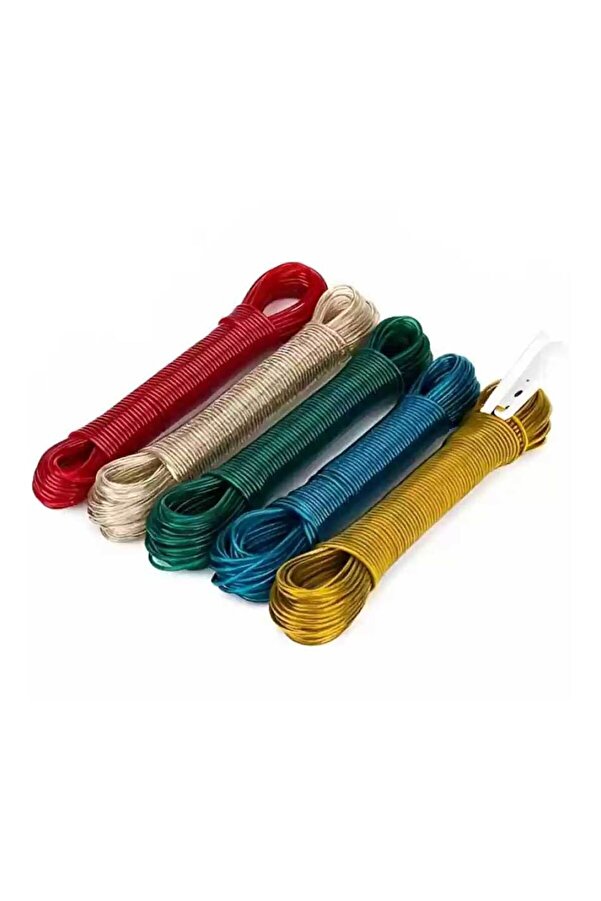 feifei Pvc Coated 20 Meters Steel Clothesline 12 Pieces - Trendyol