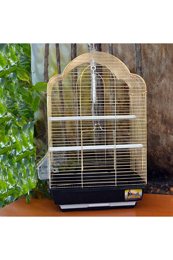 EuroGold Brass Wire Oval Roofed Bird Cage 34,5X28X54,5Cm X 1 Piece ...