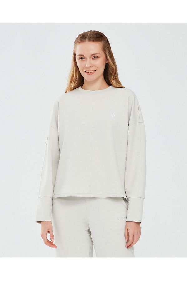 Skechers Soft Touch W Crew Neck Sweatshirt Women s Grey Sweatshirt S241001 035 Trendyol