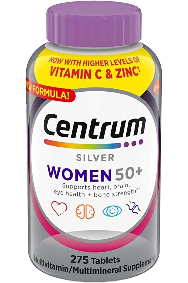 Nature Made Centrum Silver 50+ Multivitamin and Multimineral 275 ...