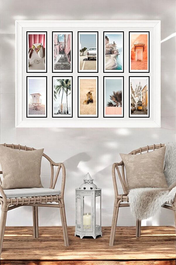 Jaspet 10 Piece Frame View Living Room, Hall, Office, City Sights ...