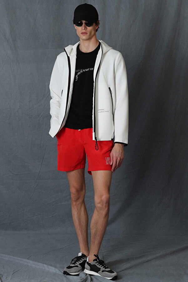 Lufian Aldor Herren Badeshorts Rot- Trendyol