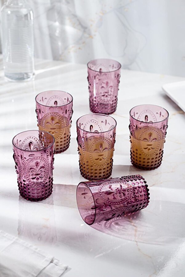 fastproduct Acrylic Plum 6-Piece Short Cup & Water Soft Drink Coffee ...
