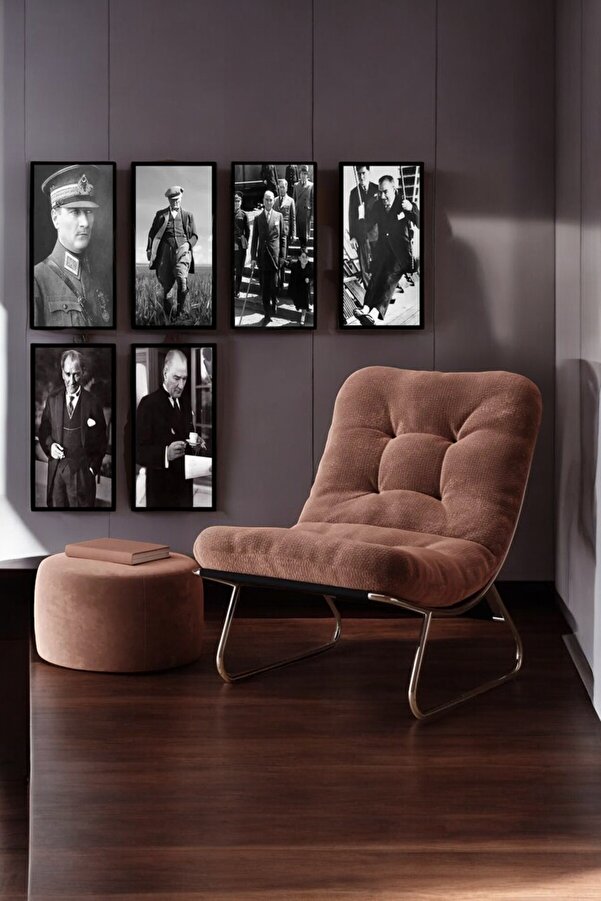 Jaspet 6 Pieces Colorless Black and White Atatürk Painting Poster Set ...