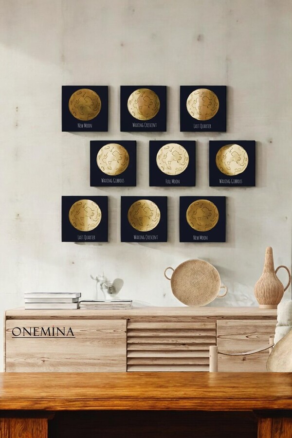 BOXING DAY 9 Pieces (15X20) Uv Print Mdf Phases of the Moon Full Moon ...
