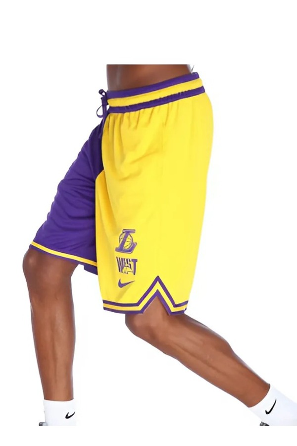 Nike Los Angeles Lakers Nba Dri-Fit Men's Yellow Basketball Shorts ...