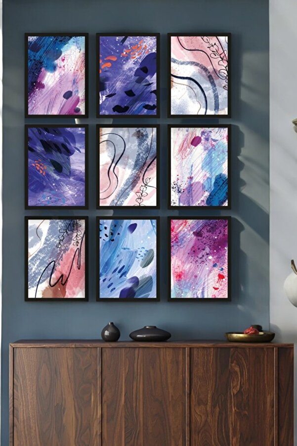 Dropcek eticaret 9 Pieces (15X20) Uv Print Mdf Pastel Tone Color ...