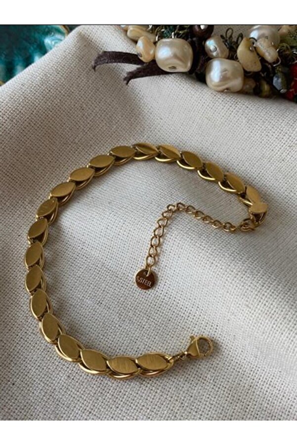 FESA Gold Color Barley Model Steel Bracelet - Trendyol