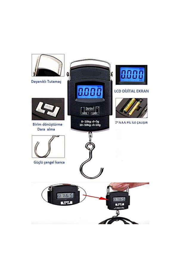 Toptan Bulurum 50 Kg Electronic Digital Hand Scale - 10 Gr Precision Scale - Trendyol