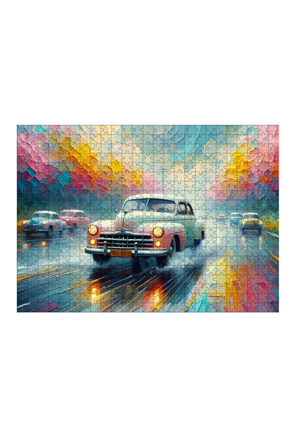 ekart Wooden Mdf Puzzle Classic Car in the Rain 500 Pieces 50*70 cm ...