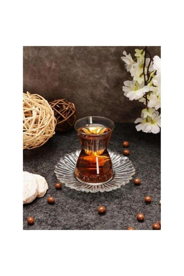AYLİNA Pasabahce Waterfall Tea Set for 6 People - Trendyol
