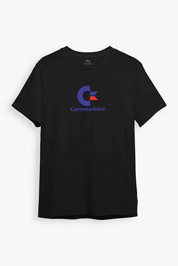 BAND Commodore Printed Black Unisex T-Shirt - Trendyol