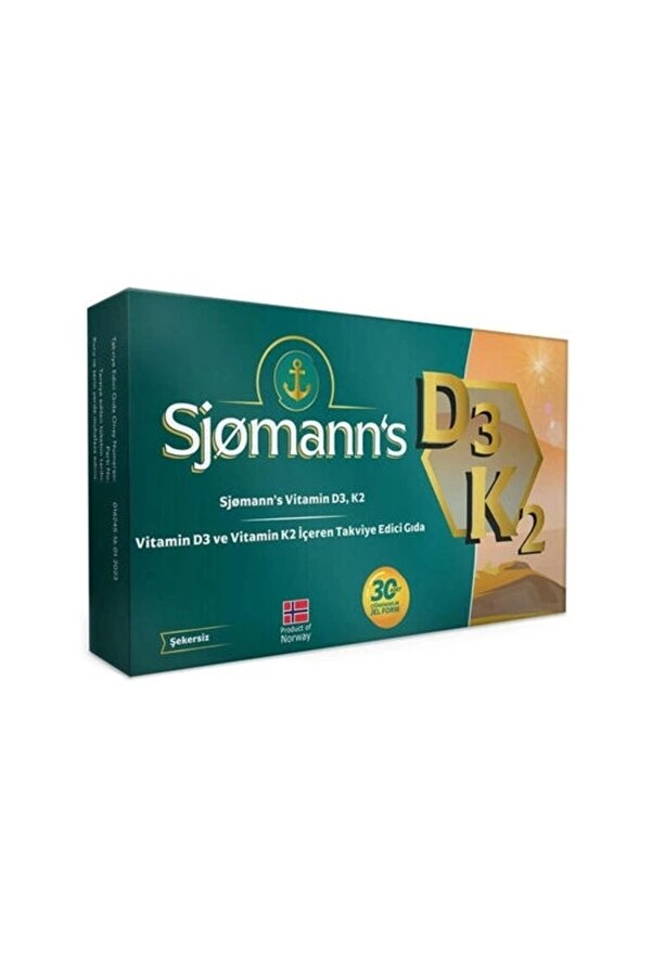 EASYVİT Sjomann's Vitamin D3 and K2 Containing - 30 Pieces Chewable Gel ...