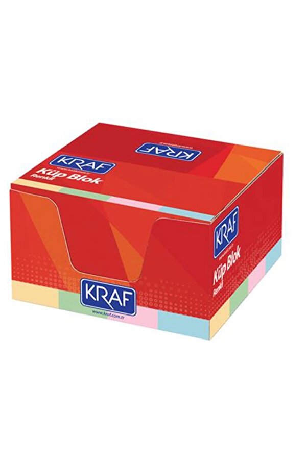 KRAF Hârtie de notițe cub colorat - 8x8 Cm 117g- Trendyol