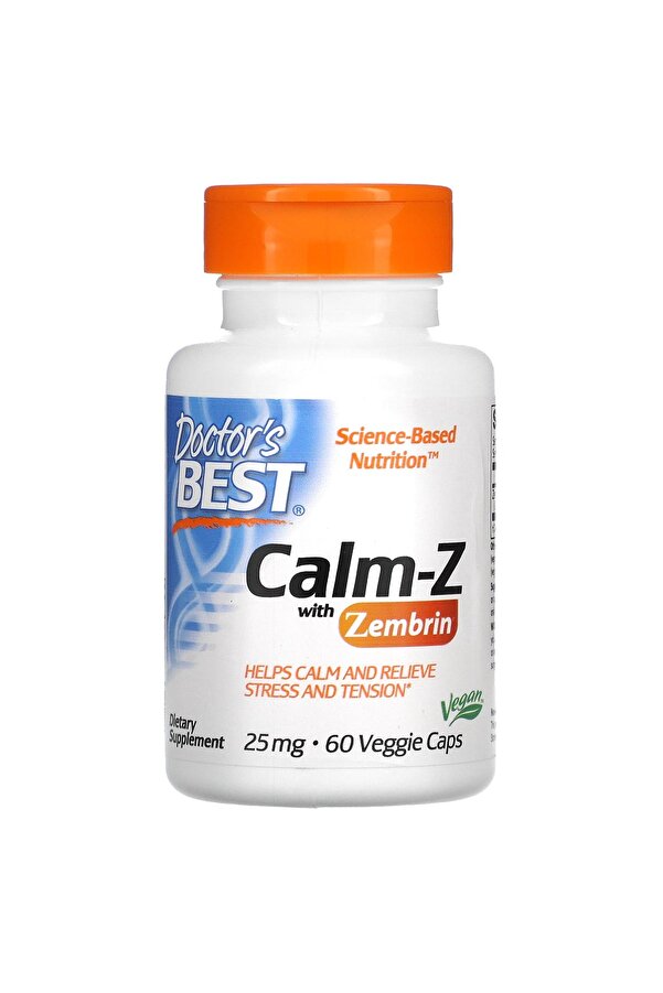 Doctor's Best Calm-Z With Zembrin, 60 Veggie Capsules, 25 mg- Trendyol