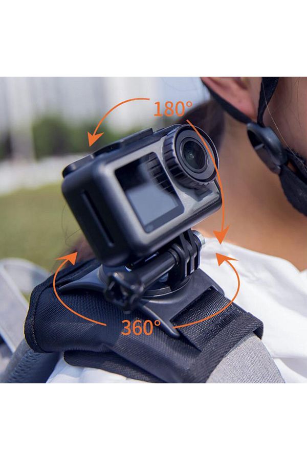 EXSKOF For GoPro Backpack Shoulder Strap Mount 360 Adjustable Backpack Mount For GoPro Hero 13 12 11 10 Trendyol
