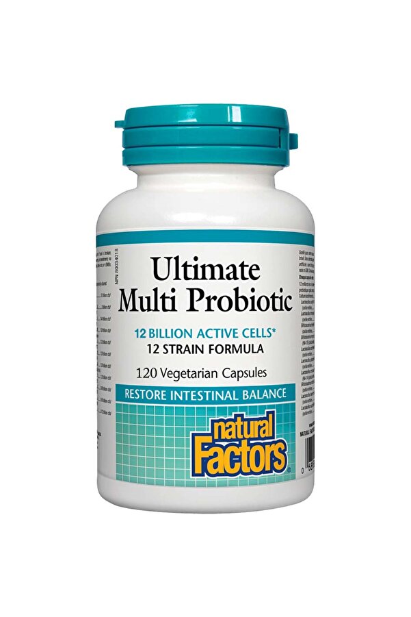 Natural Factors Ultimate Multi Probiotic, 12 Billion Active Cells, 120 ...