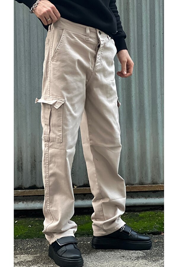 wamoss 2025 Season Enk Cream Baggy Cargo - Kkb - Trendyol