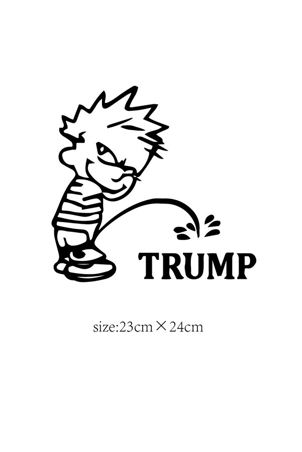 Choice White 6" Calvin Peeing Piss Pissing On Trump President Window ...