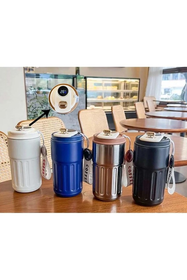 duoza Double Layer Digital Display Thermos - Trendyol