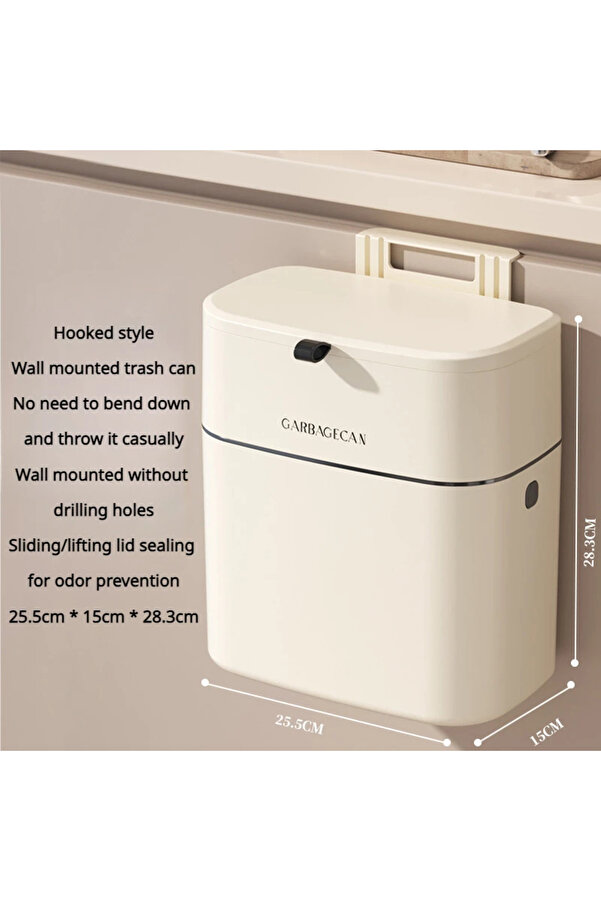 Choice Wall Mounted Trashcan Gap Hanging Garbage Bin with Lid Household ...