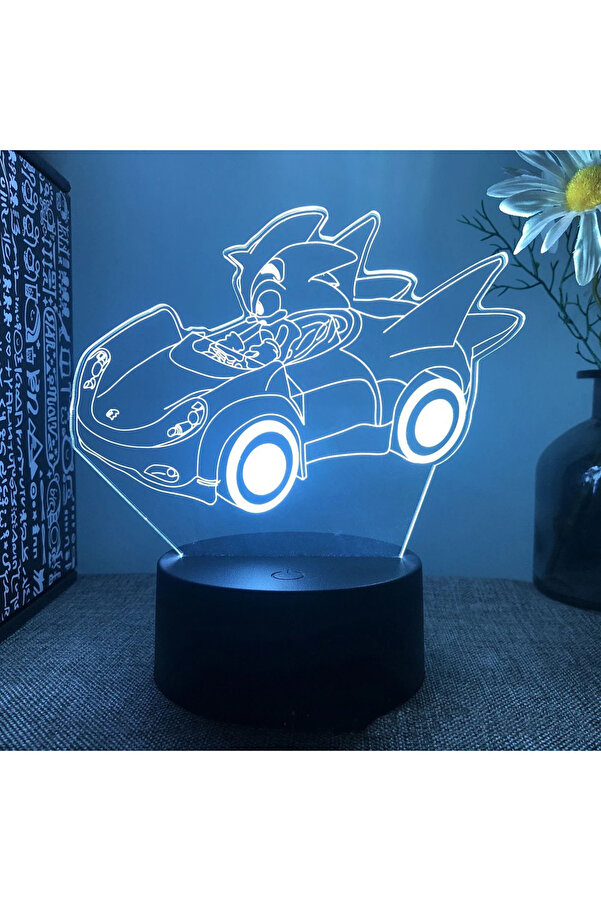 Hot Toys Sonic 3D Anime Night Lamp LED Illusion Lamp 7 Colors / 16 ...