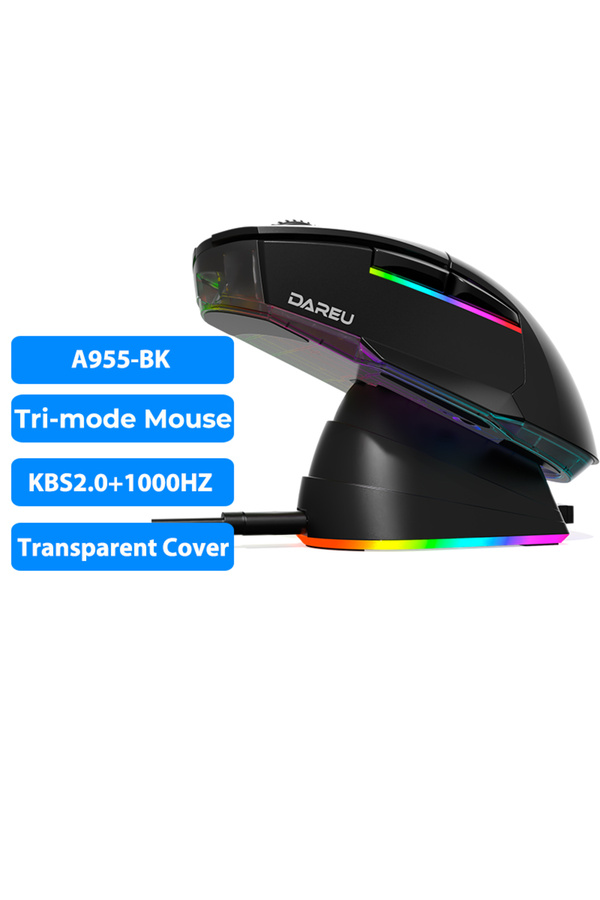 Choice DAREU PC Gamer Mouse 12000DPI RGB Tri-mode Wireless Bluetooth ...