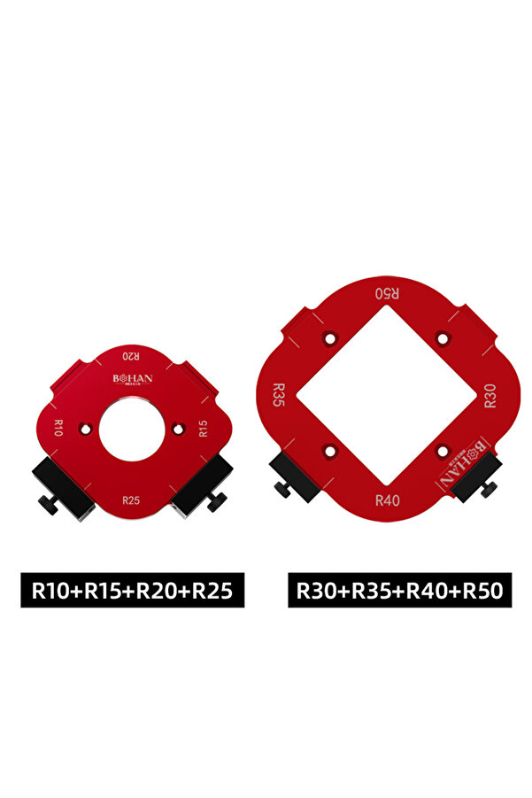 Choice Woodworking Router Templates R10-R50 Radius Jig 4 in 1 Arc Angle ...