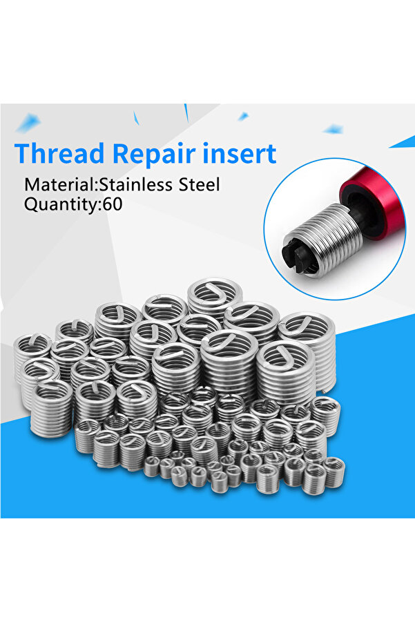 Choice 60pcs Stainless Steel Thread Repair Kit M3 M4 M5 M6 M8 M10 M12 - Trendyol