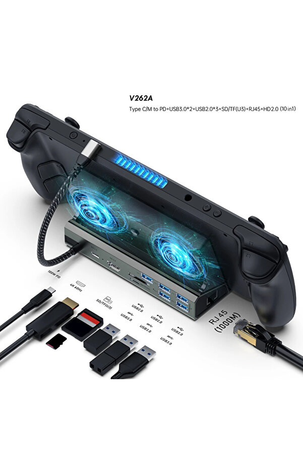 ALLOYSEED for ROG Ally Game Dock Console Hub Gigabit Ethernet 1000Mbps ...