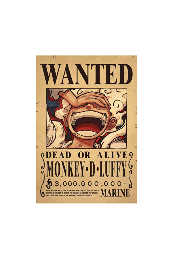 luffy gear 5 wanted poster coloring pages