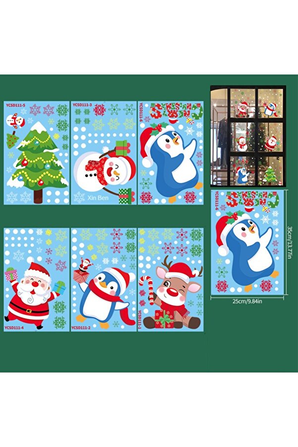 Choice Christmas Static Stickers Decorative Glass Door Stickers ...