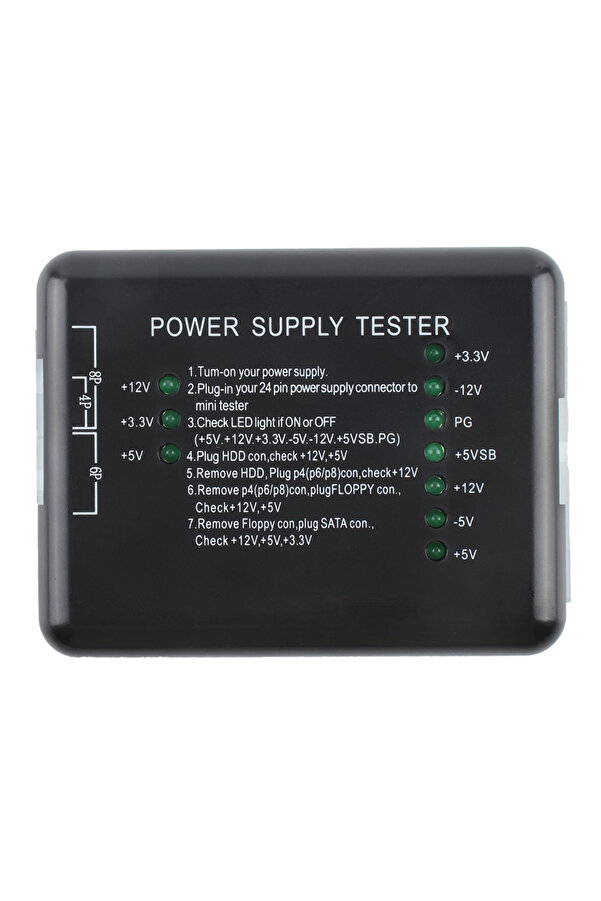 Aideepen 20/24 Pin PC Computer Power Supply Tester Checker LED for PSU ...