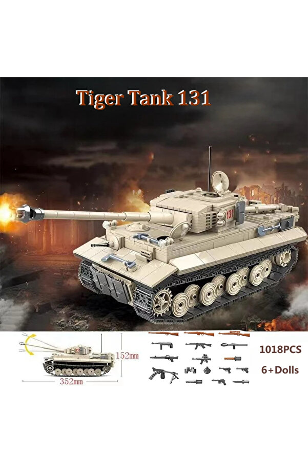 Choice Building Blocks 100061 World War II German Tiger Tank Armored ...