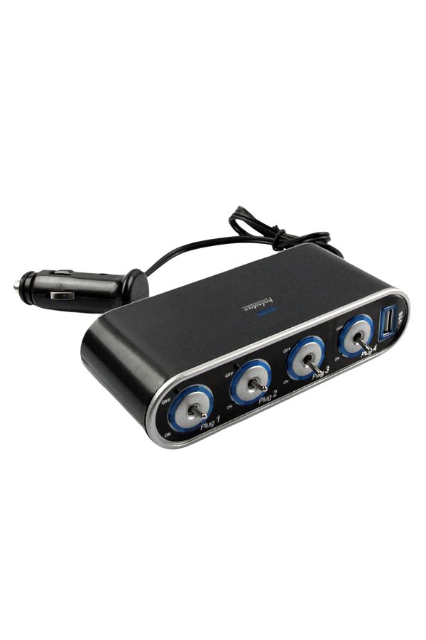 Choice 12V Car Power Distributor 4 Way Cigarette Lighter Socket Splitter LED Light Cigarette Lighter Plu. Trendyol