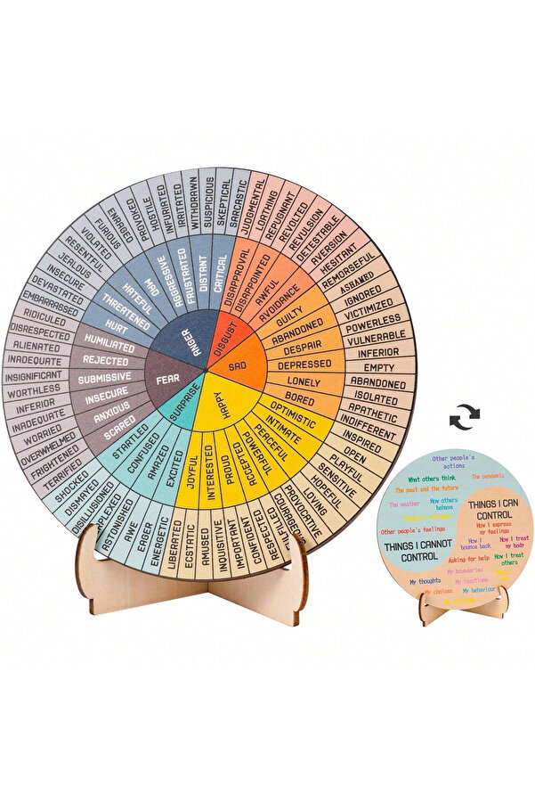 Choice Feelings Wheel Therapy Office Desk Decor - Double Sided Mental ...