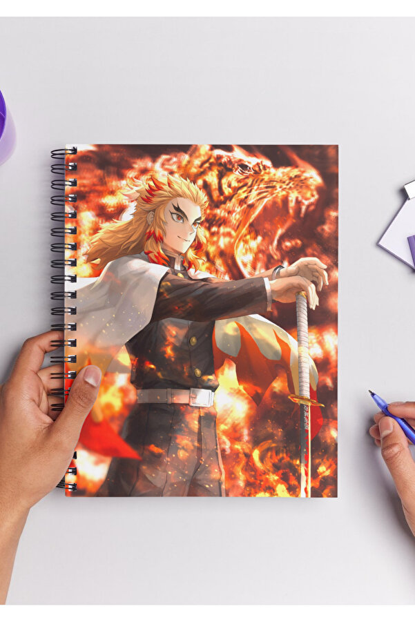 Home Demon Slayer Rengoku Spiral Notebook A5 (50 Sheets) - Trendyol