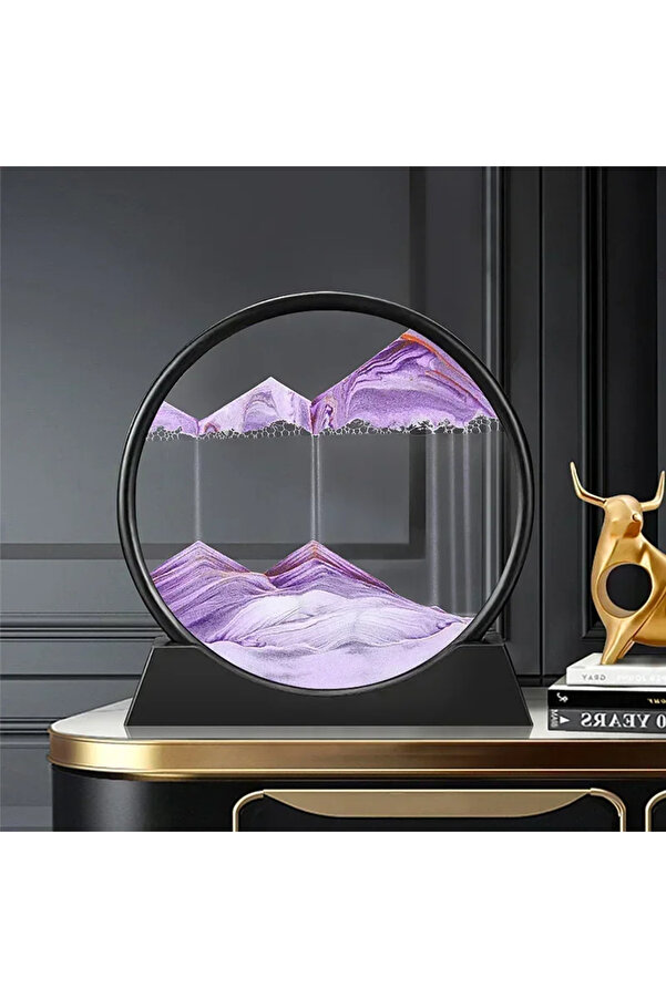 Choice 3D Moving Sand Art Picture Round Glass Deep Sea Sandscape ...