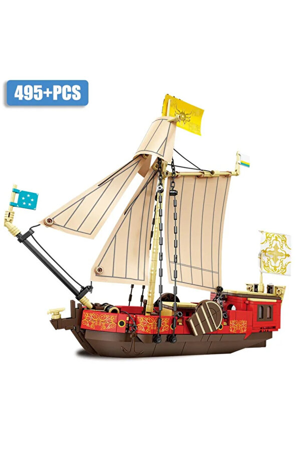 Choice MOC Classic Sailboat Retro Yacht Model Building Blocks DIY ...