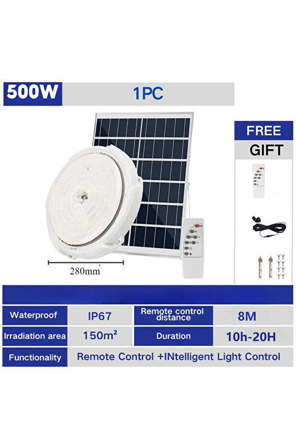 Choice 60W-500W LED Solar Ceiling Light Pendant Light Outdoor Indoor ...
