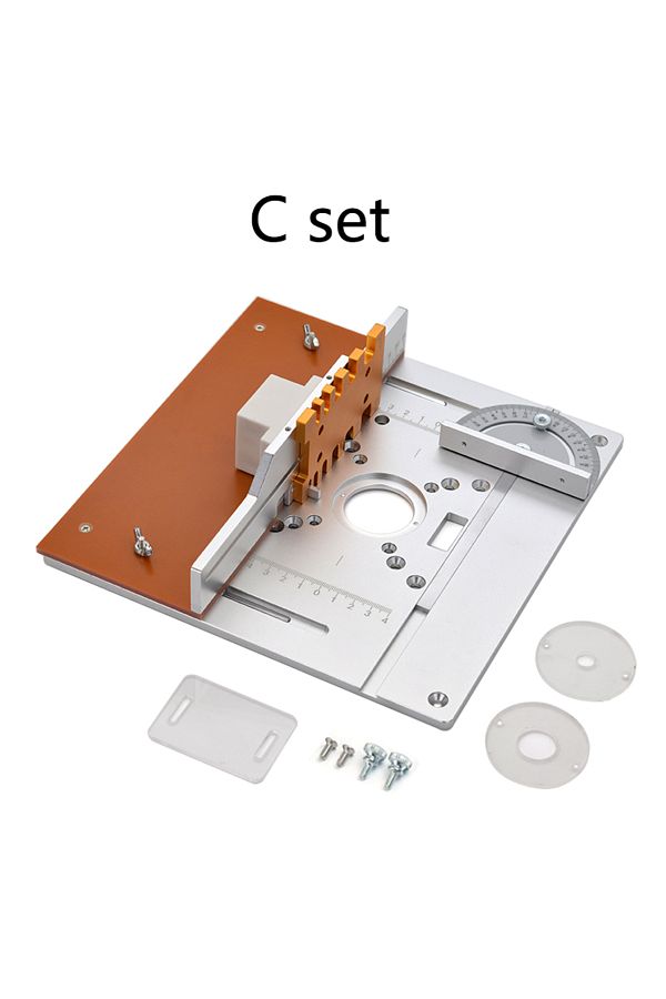 toohr Aluminium Router Table Insert Plate Electric Wood Milling Flip Board with Miter Gauge Guide Set T. Trendyol
