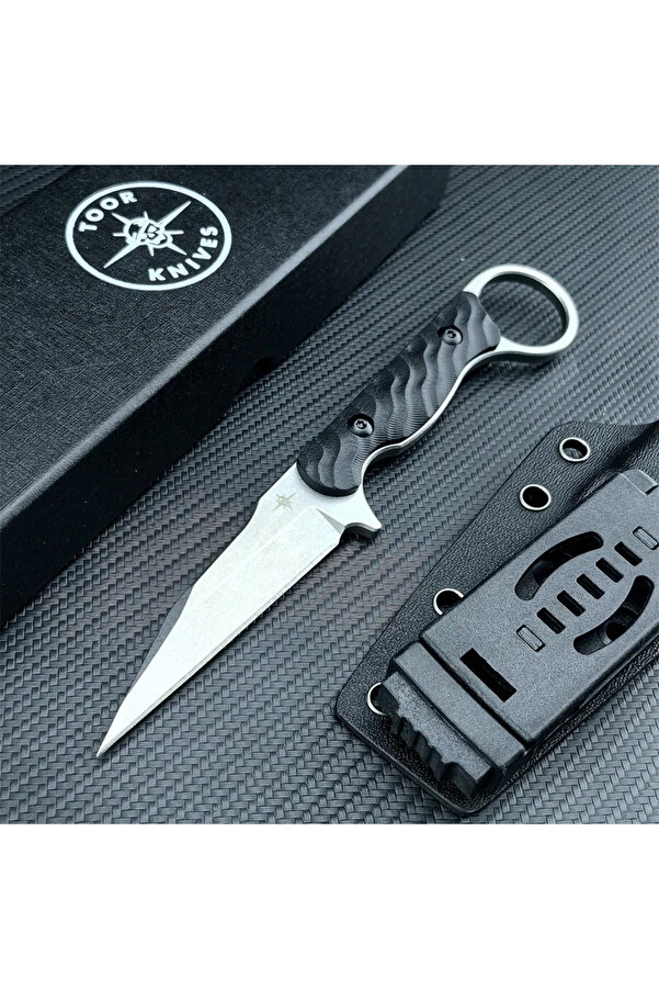 Choice New Toor Tactical Straight Knife Stonewashed Fixed Blade G10 ...