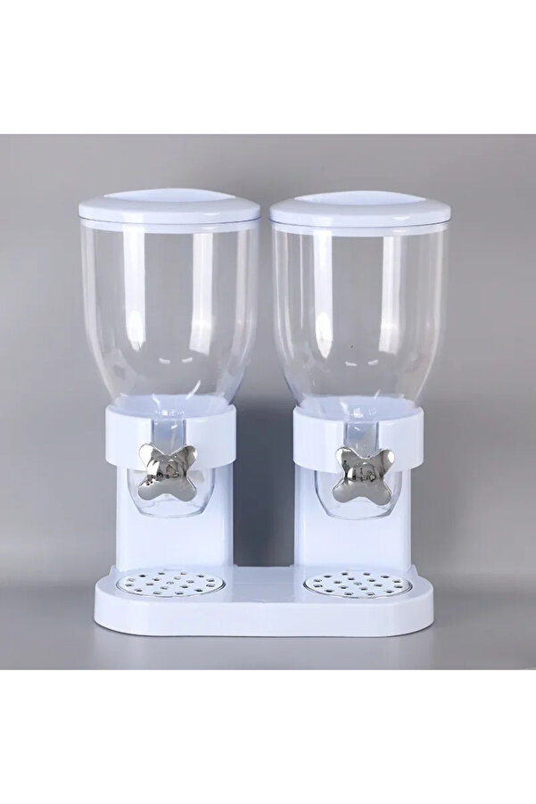 Choice Double Barrel Cereal Jars Kitchen Machine Dispenser Foods ...